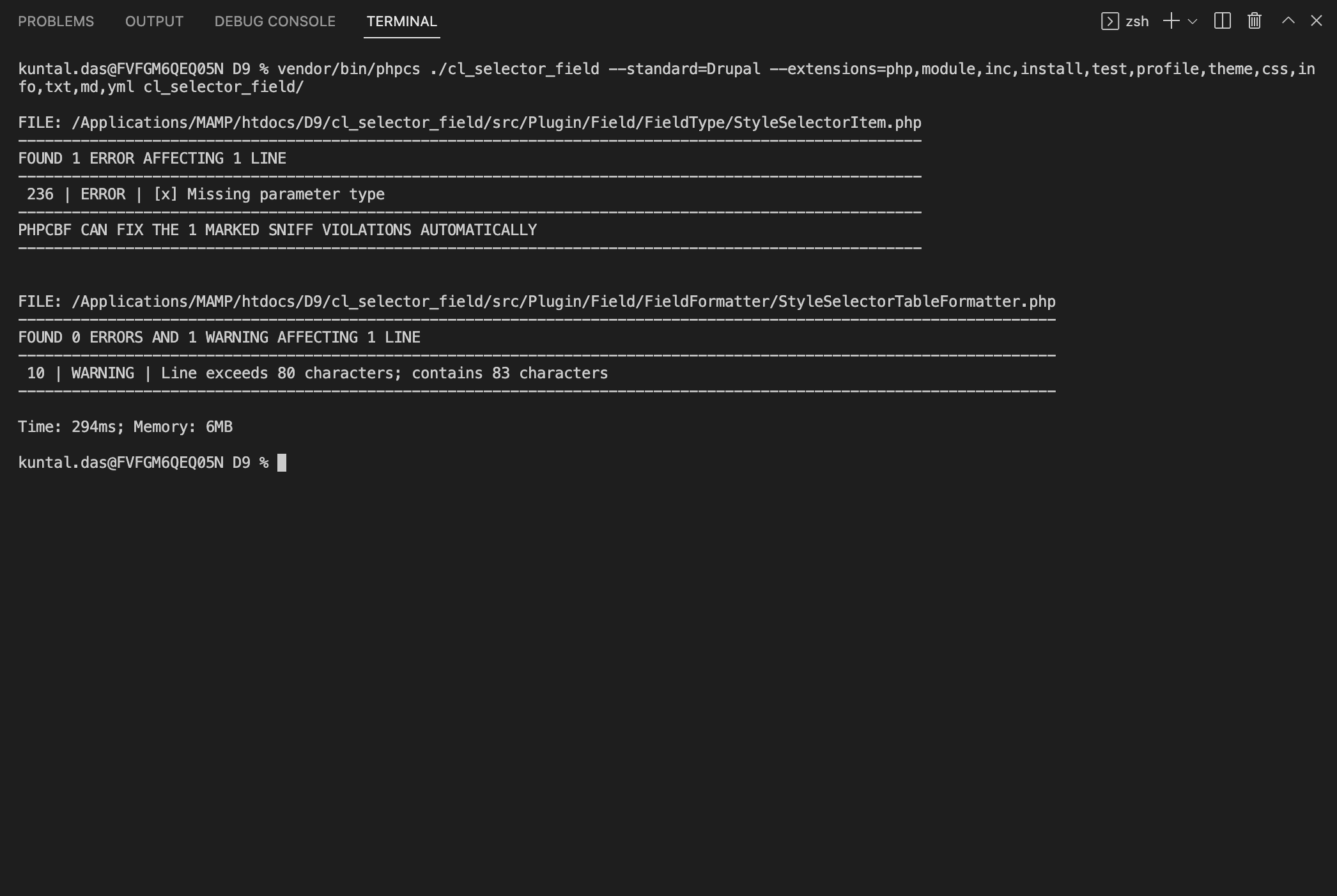 phpcs --standard=Drupal issue. [#3285756] | Drupal.org