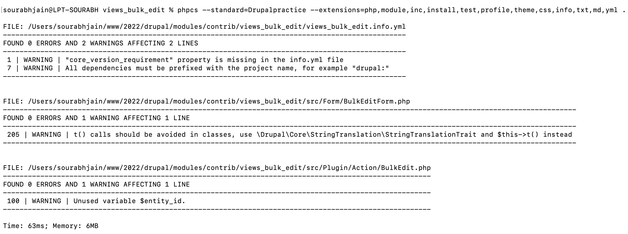 Drupal Coding Standard As Per 'phpcs --standard=Drupalpractice' [#3292801] | Drupal.org