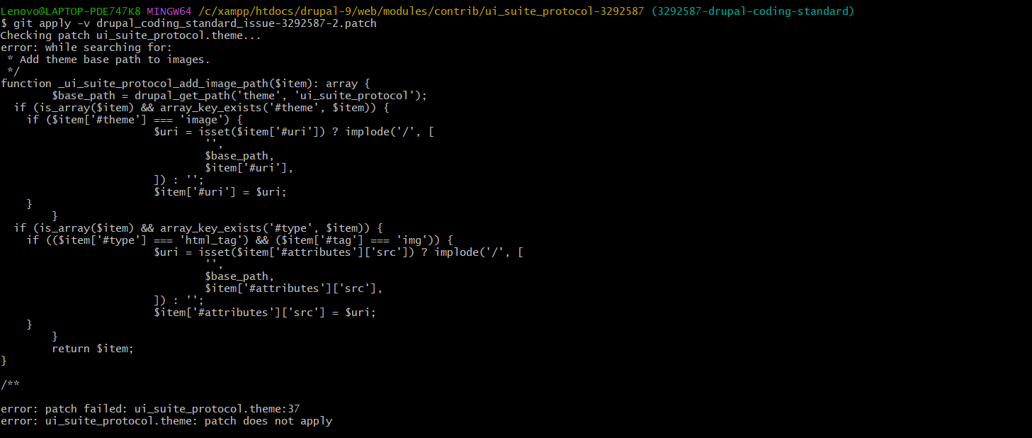 Drupal Coding Standard As Per 'phpcs --standard=Drupal' [#3292587] | Drupal.org