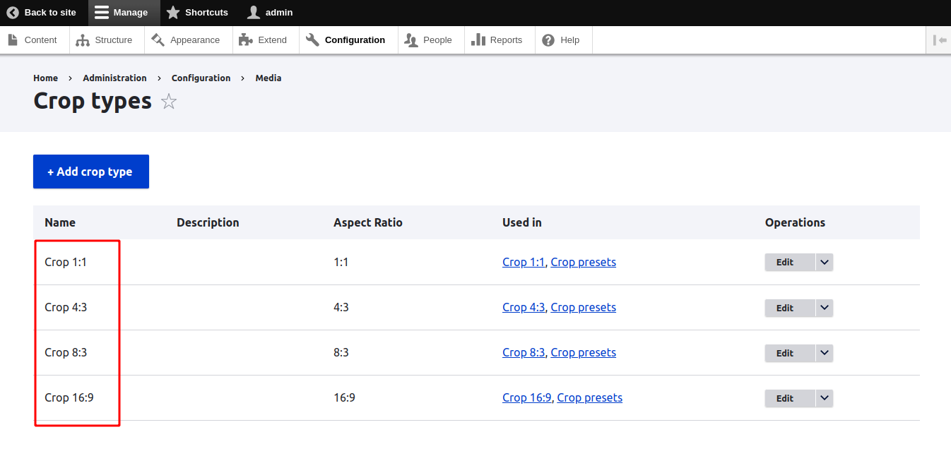 Crop is not being reset when having multiple crop and image style ...