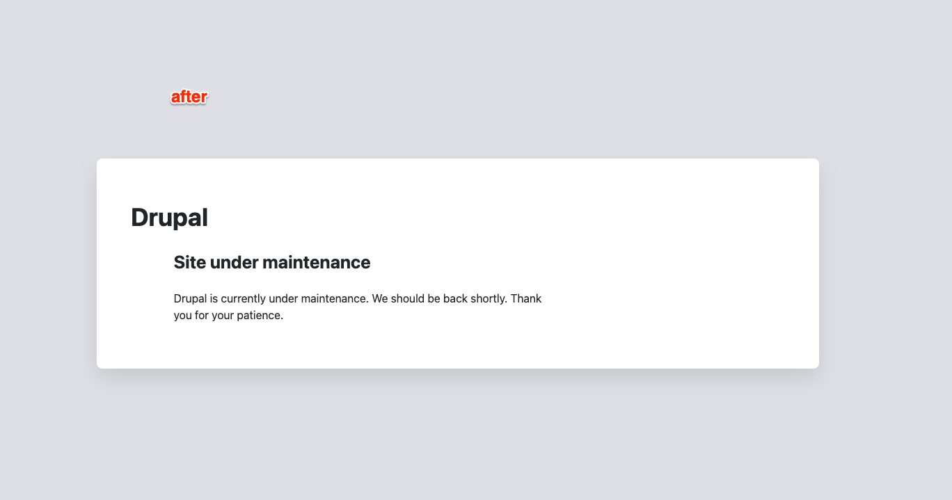 Use Claro instead of Bartik as fallback maintenance theme [#3262674] | Drupal.org