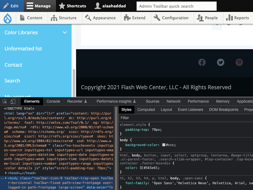 Menu items beyond window height are not visible in sidebar vertical menu [#3302455] | Drupal.org