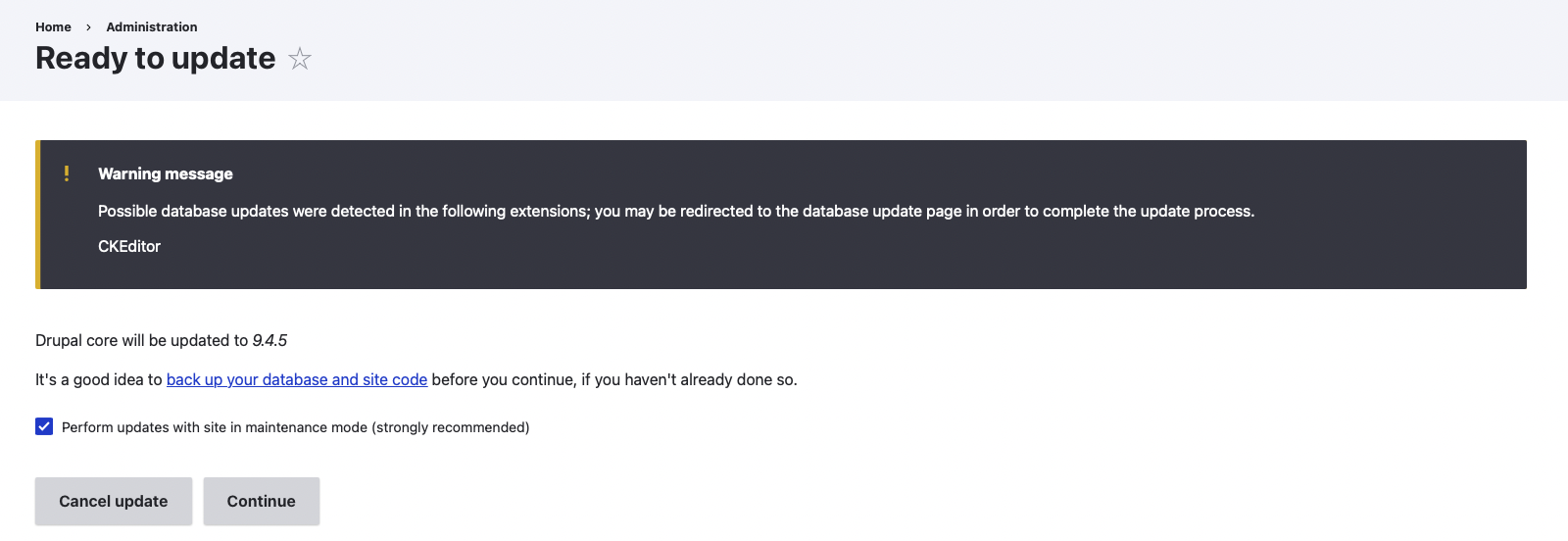 Add bullet points to the modules listed on the ready to update pages ...