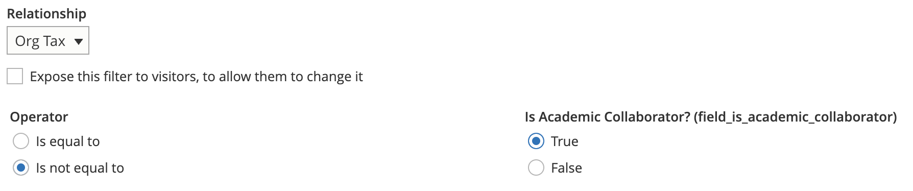 Can't access boolean field value for taxonomy term through relationship [#3309208] | Drupal.org