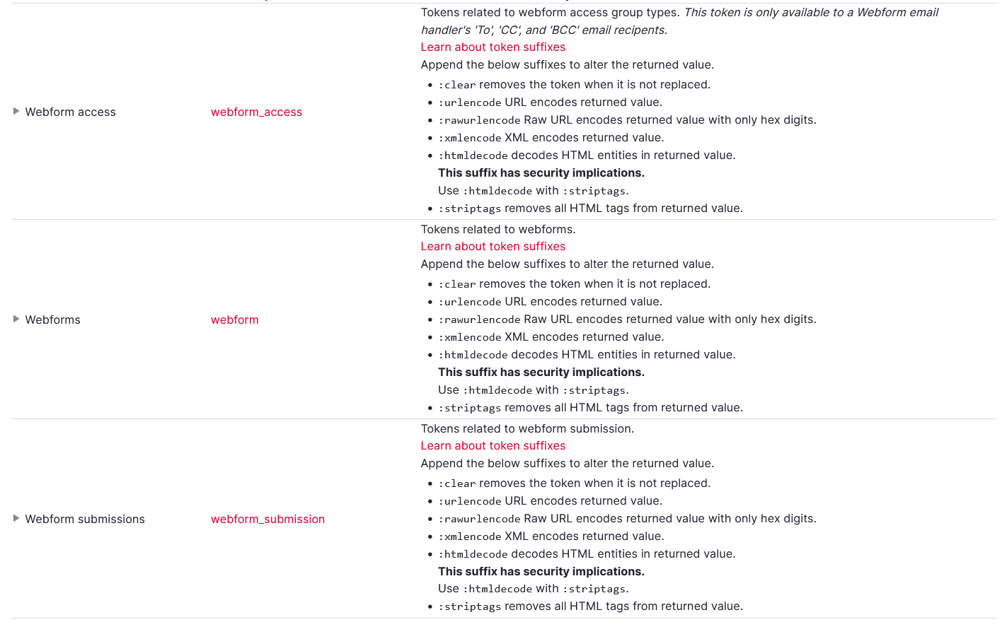 Use HTML 5 Details tag instead of ReadMore element for token info [#3309183] | Drupal.org