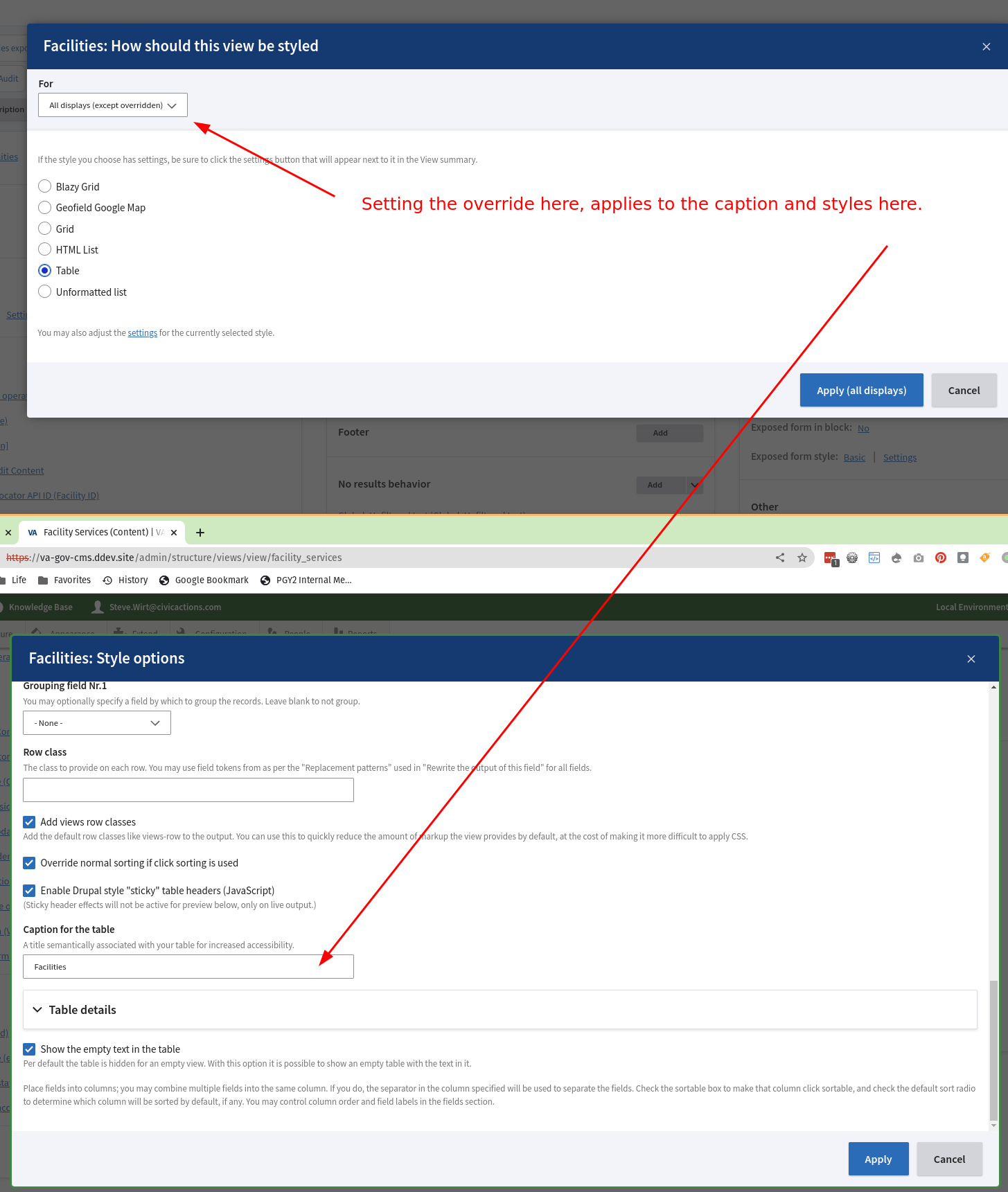 Views table caption is not unique across displays [#3310120] | Drupal.org