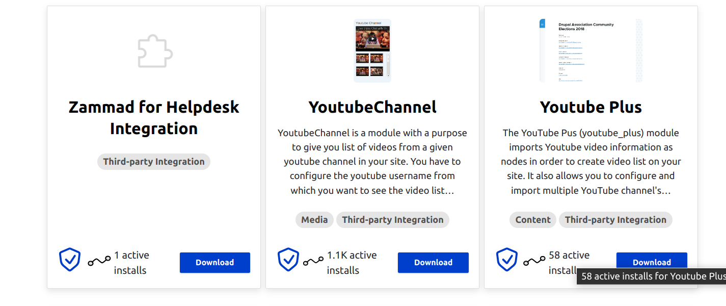 Consider adding "active installs" to Card view [#3310877] | Drupal.org