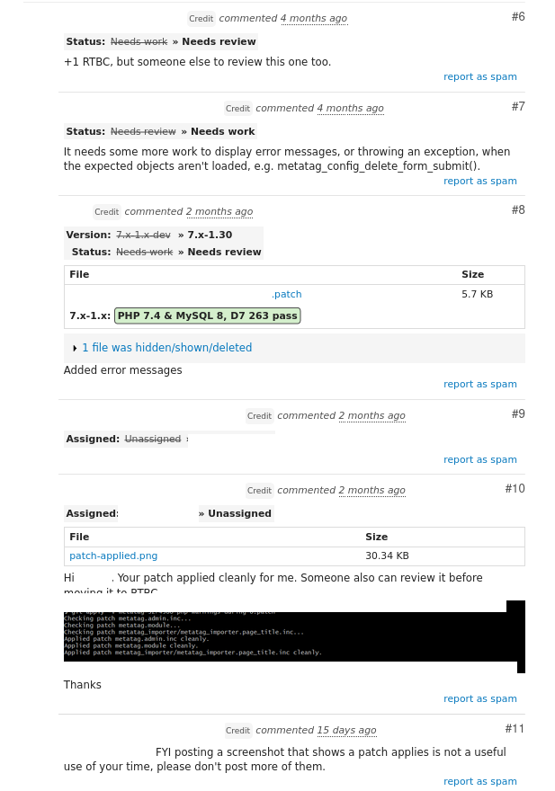 [META] CWG - Community Health - Unhelpful/inauthentic issue comments [#3313322] | Drupal.org