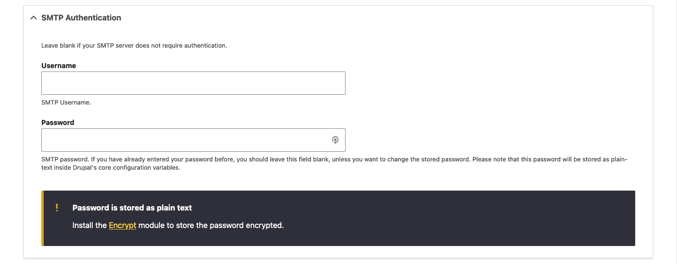 Integrate with Encrypt for password storage [#3314345] | Drupal.org