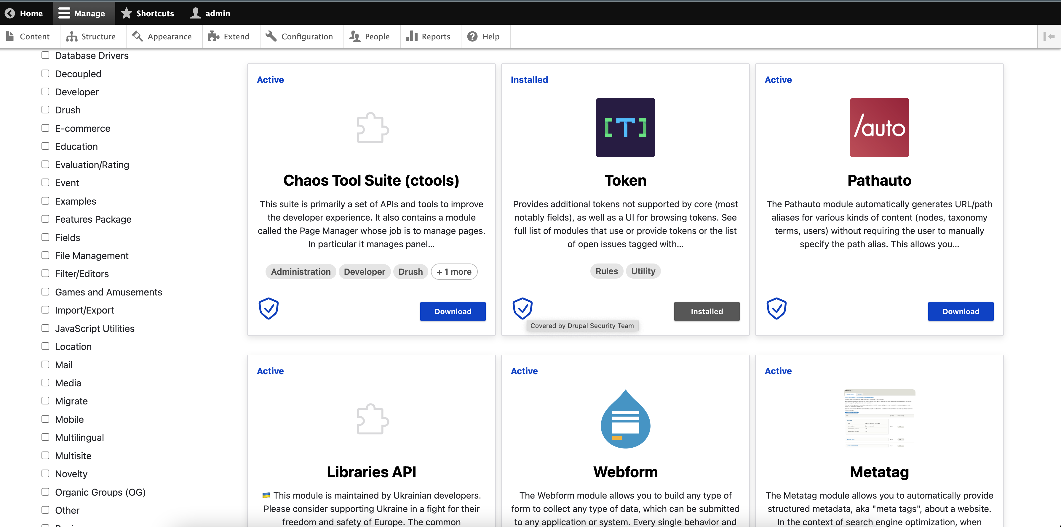 Communicated the status/state of a module in one of the upper corners ...