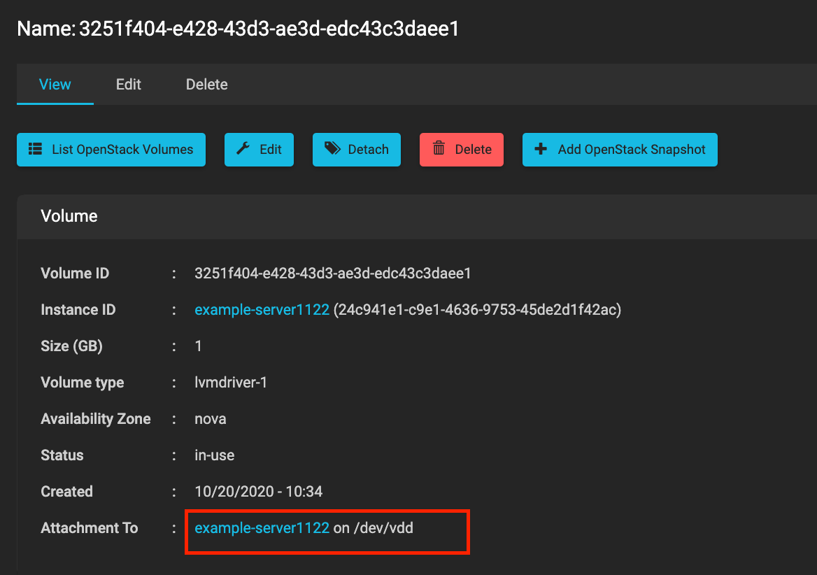 Show "Attached to" info in the view / edit / list of AWS Cloud and ...