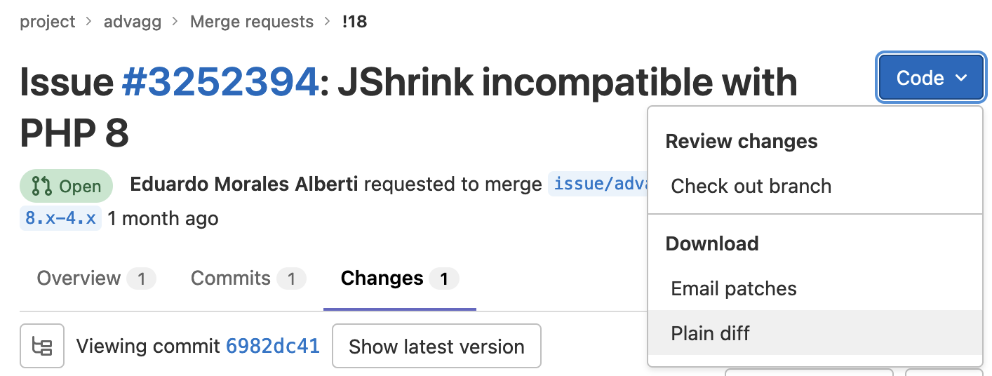 JShrink incompatible with PHP 8 [#3252394] | Drupal.org