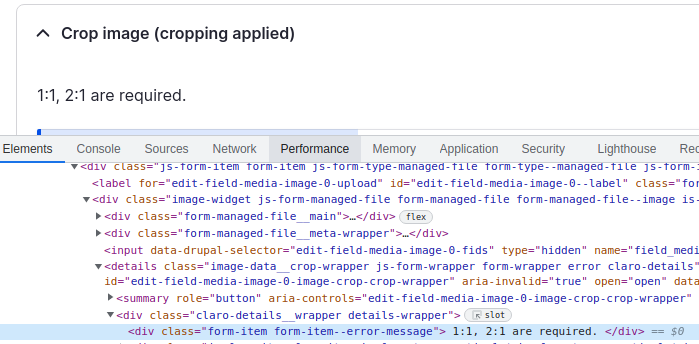 Not styles for form-item--error-message Selector [#3321327] | Drupal.org