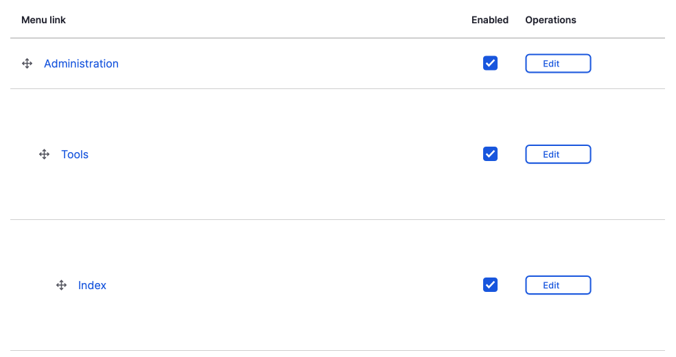 Nested items in menu form use too much height [#3321472] | Drupal.org