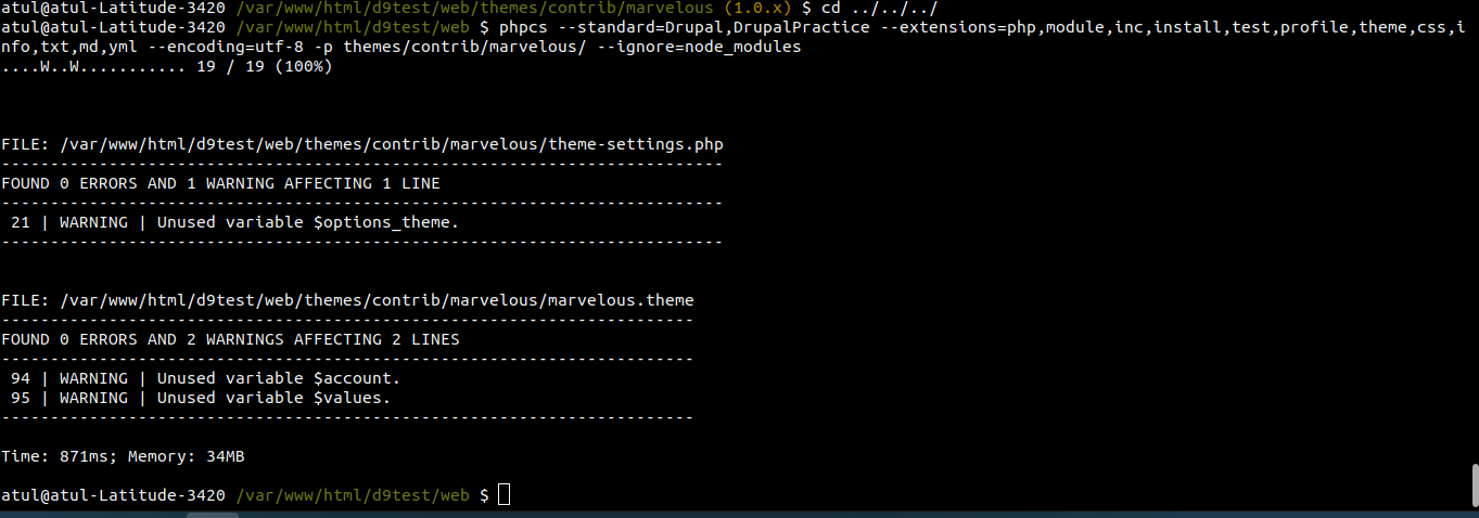 phpcs errors [#3321498] | Drupal.org
