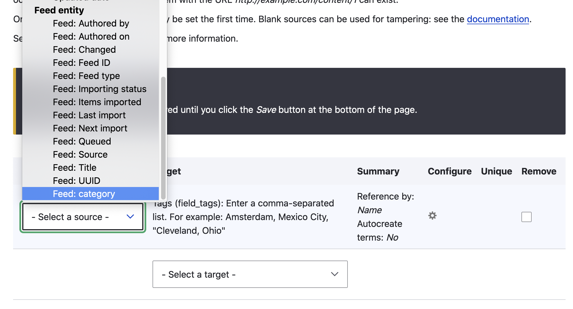 Export Feeds feed configuration not possible because it's considered as ... Export Feeds feed configuration not possible because it's considered as ...