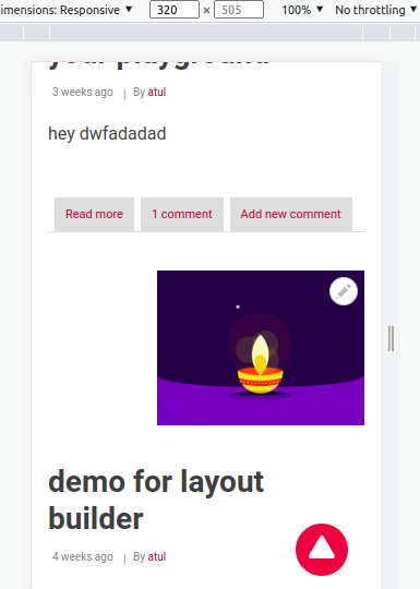 No space between the read more button and the comment button on mobile devices and tablets ...