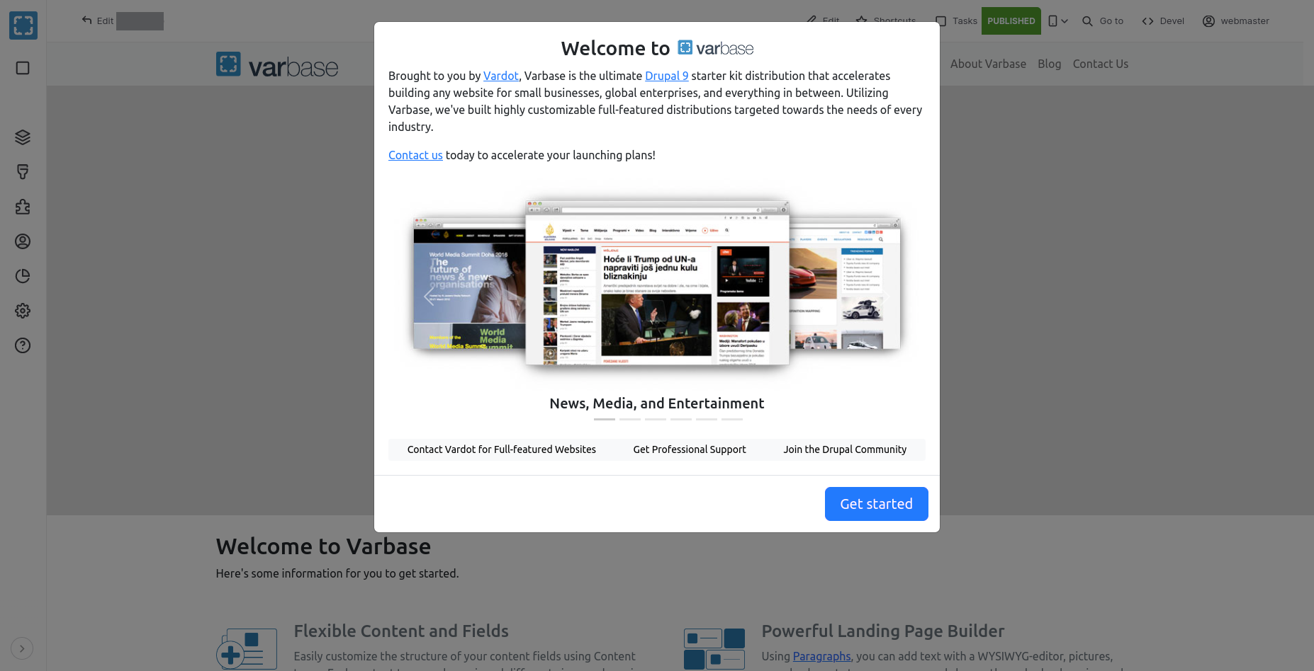 Change selectors for default Varbase Tour configs to match with Gin and Gin Toolbar [#3327114 ...