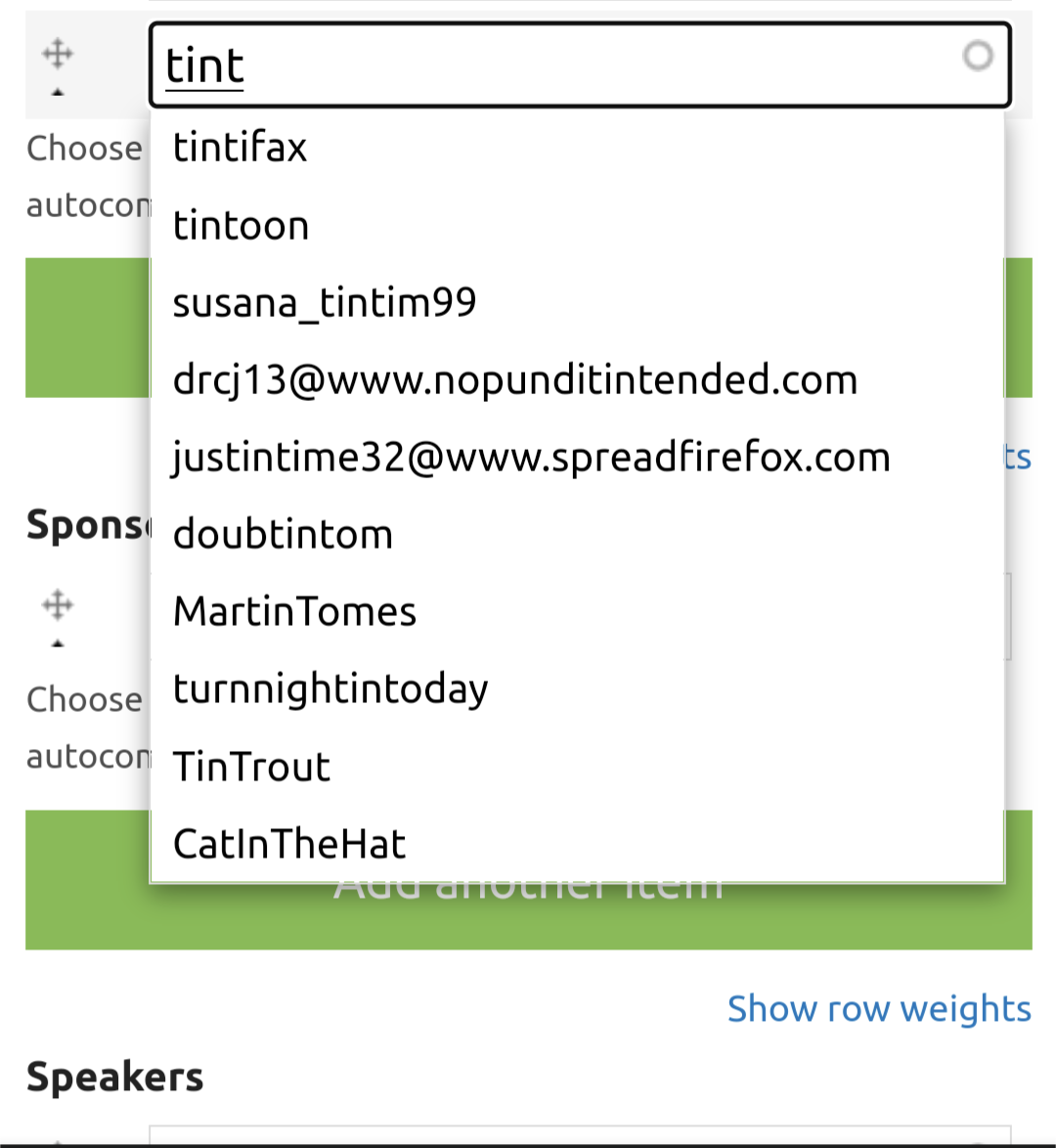When creating an event, unable to add myself as an organizer/speaker/volunteer [#3327855 ...
