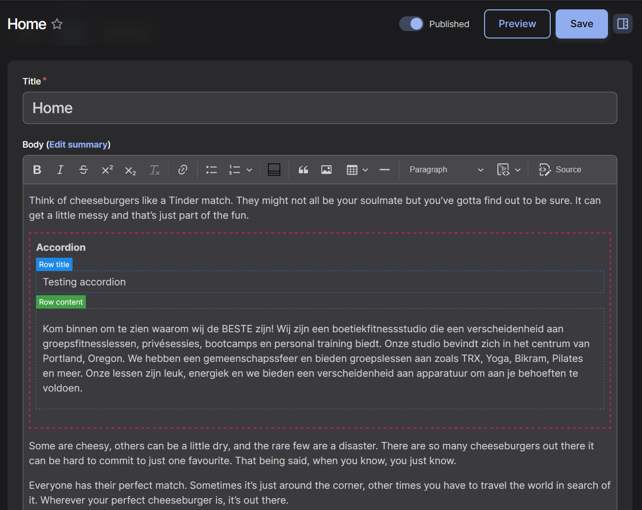 Ckeditor accordion is displayed below all other elements after saving [#3329874] | Drupal.org