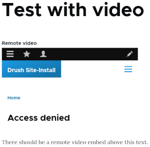 Access denied to Remote video in content if oEmbed value in display mode is empty [#3336409 ...