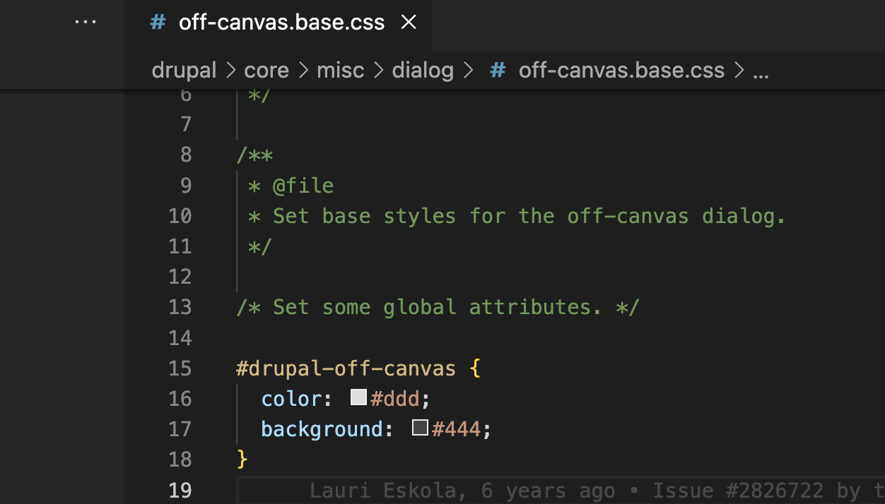 Throbber in off-canvas sidebar not visible [#3039754] | Drupal.org