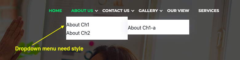 Menu Dropdown needs styling. [#3342623] | Drupal.org