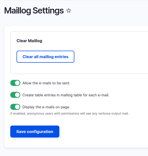 How to clear Maillog entries? [#3341880] | Drupal.org