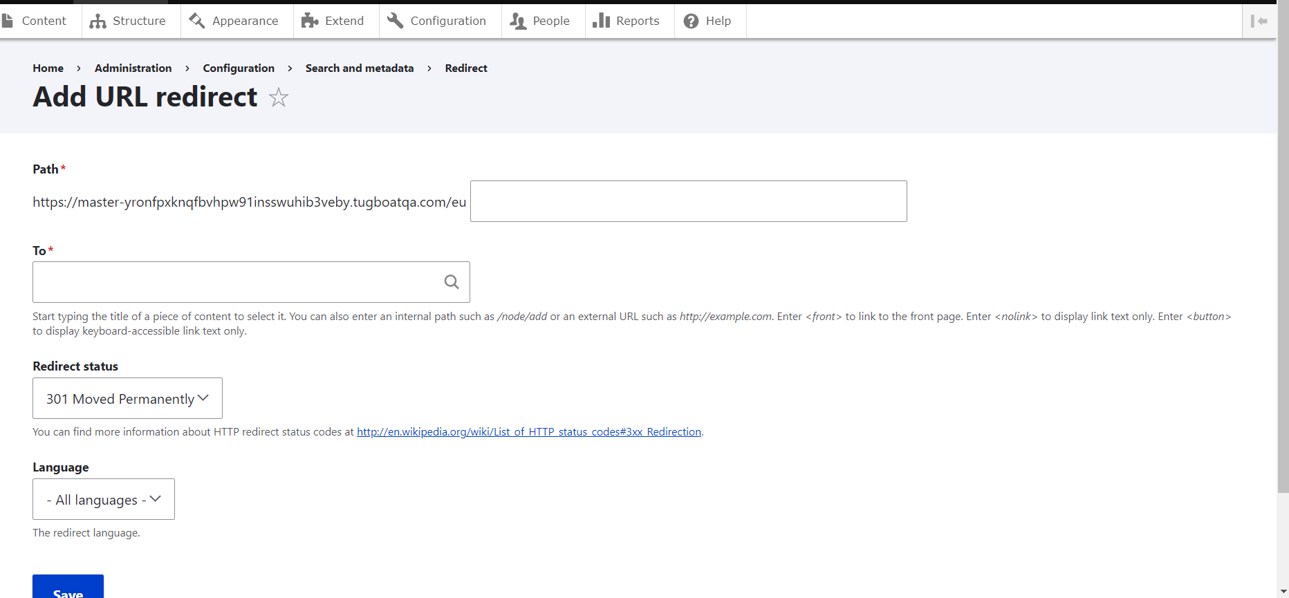 Remove language from redirect form path prefix [#3208013] | Drupal.org