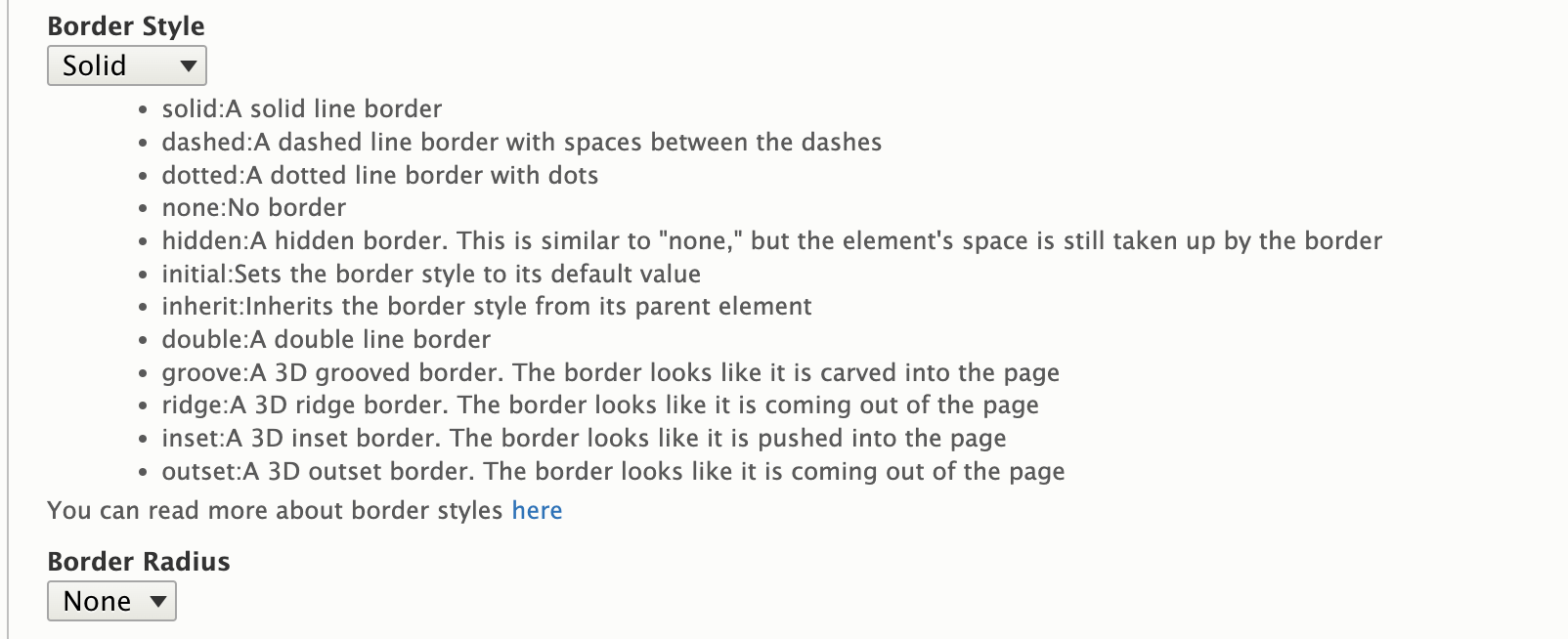 Adding a missing description for the Border Styles at Design options of ... Adding a missing description for the Border Styles at Design options of ...