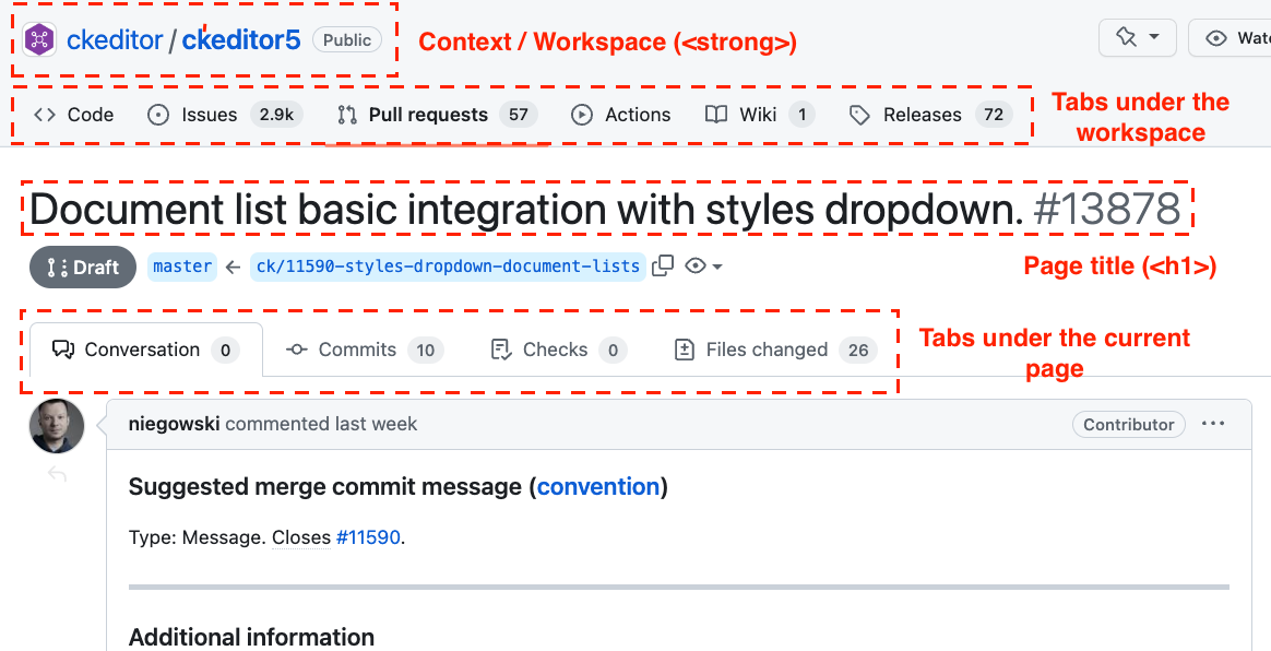 [regression] Pages Manage Fields, Manage form, Manage display should include name of content ...