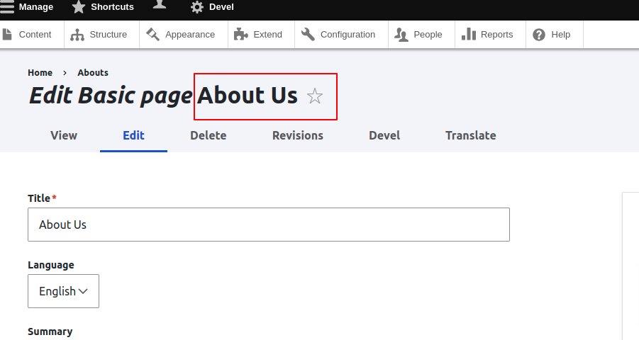 Improve the Vocabulary edit form title [#3355627] | Drupal.org