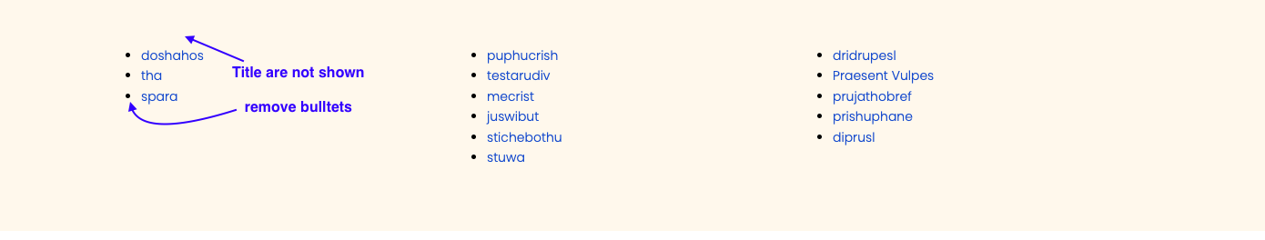 Footer title are not shown remove bullets and align. [#3355916] | Drupal.org