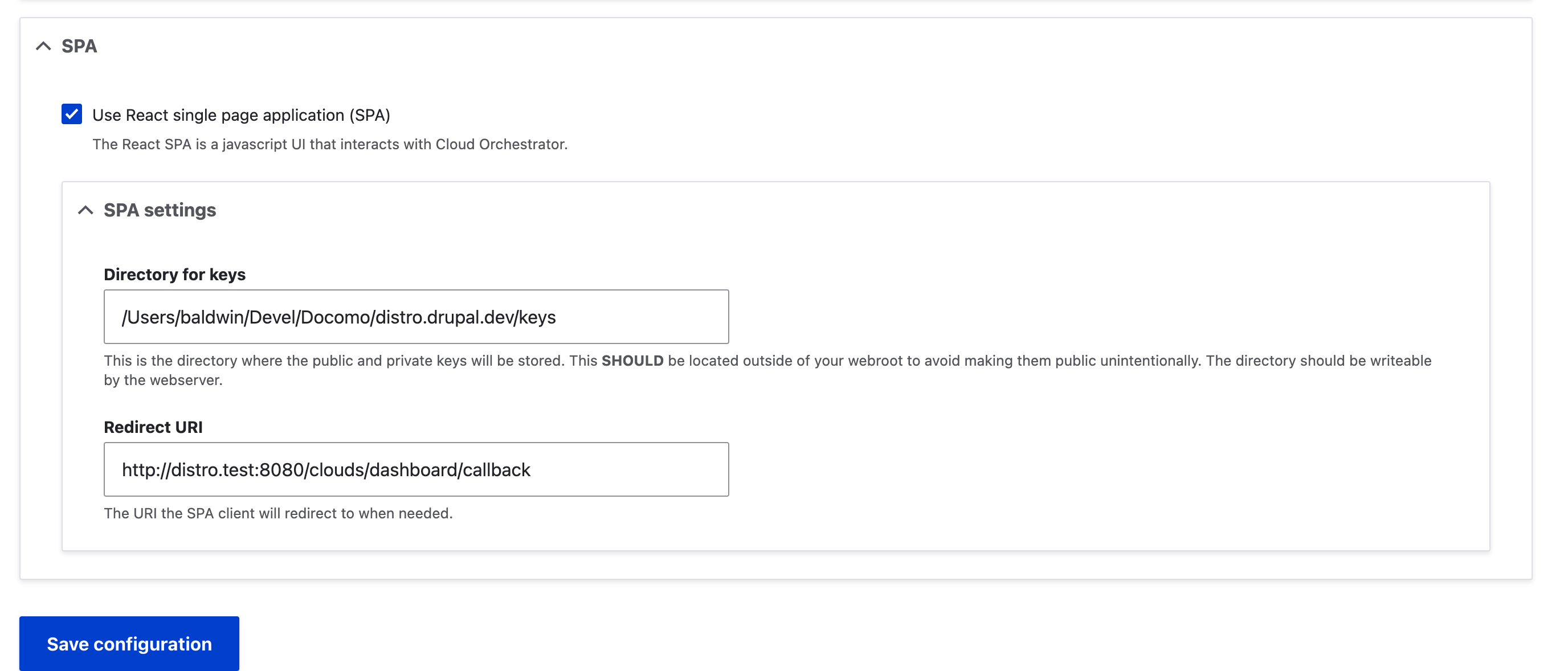 Add an option to turn on/off SPA application [#3356454] | Drupal.org