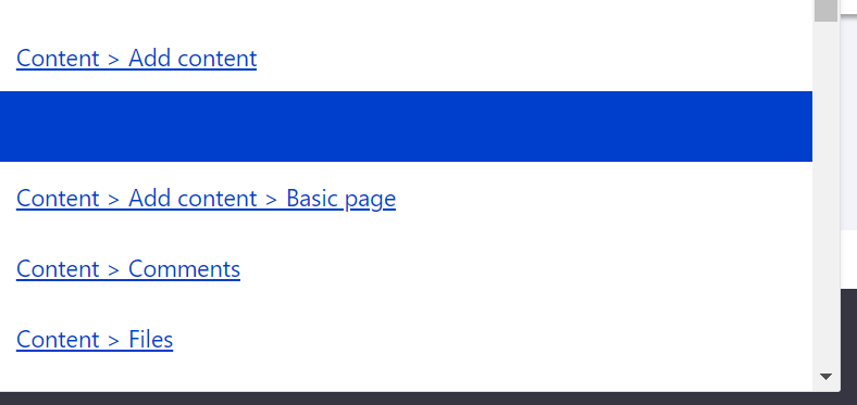 On Hover : search links items not visible due to background color [#3357884] | Drupal.org
