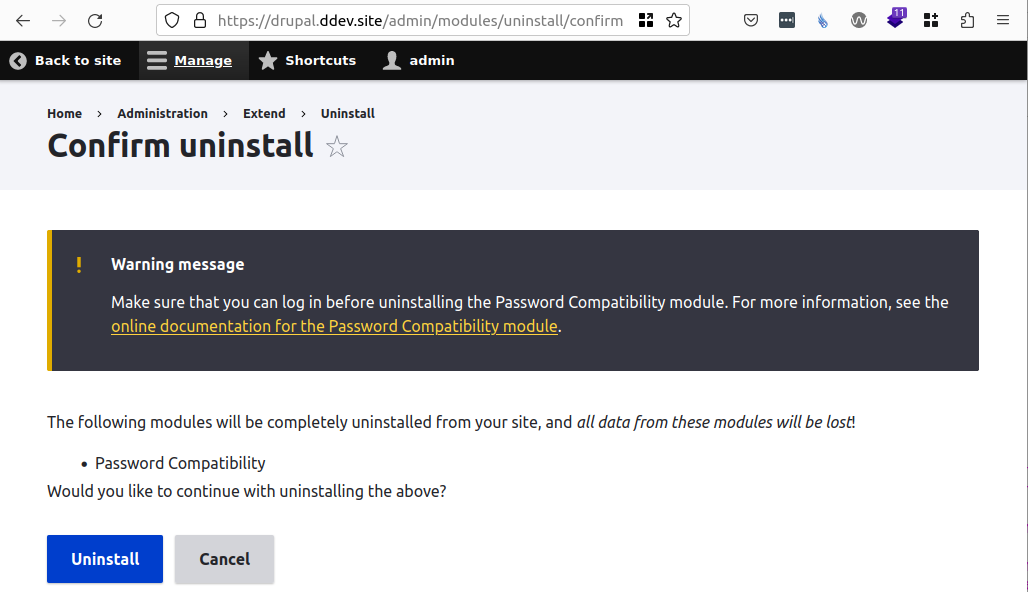 Users cannot log in if Password Compatibility module is not enabled [#3358524] | Drupal.org