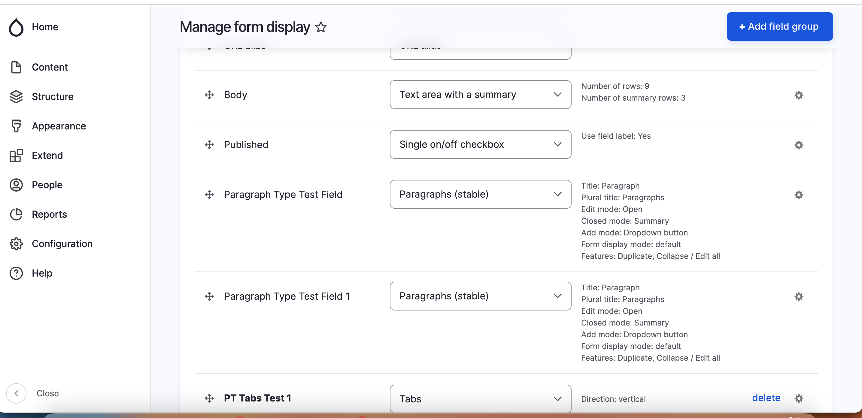 Paragraph Type dropbutton first child element's font-size is different than rest of the child ...