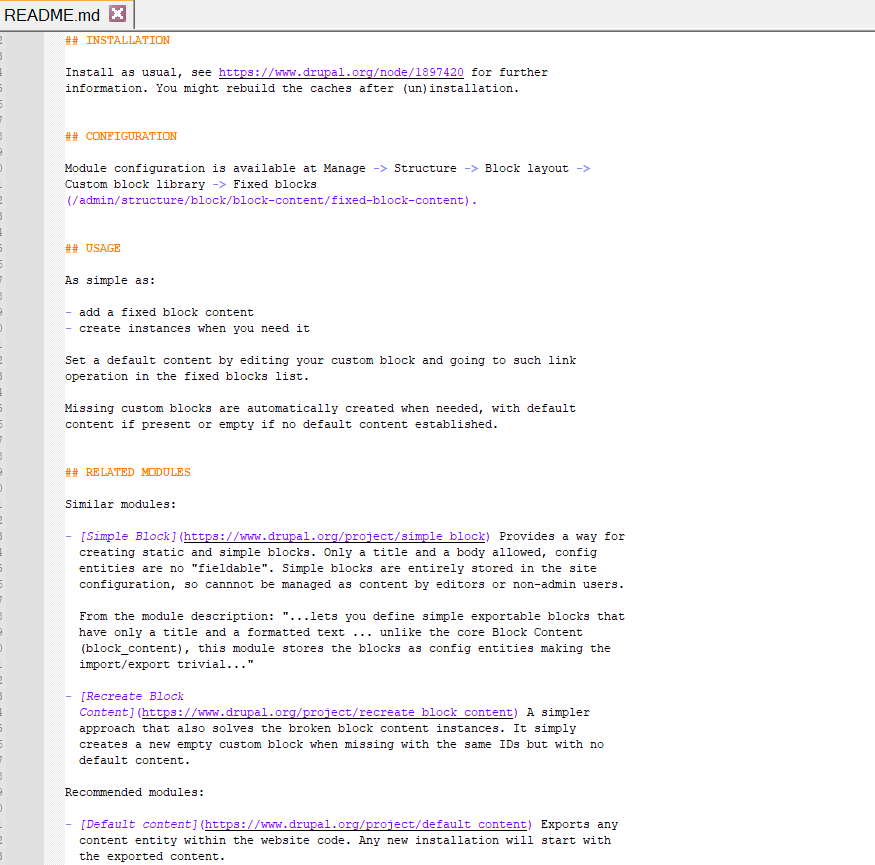 README contents update and format review [#3319938] | Drupal.org