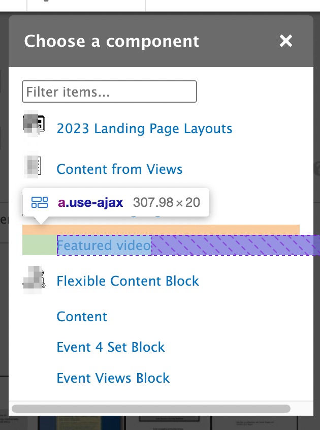 Layout Paragraphs: Align Choose a Component links for items without ... Layout Paragraphs: Align Choose a Component links for items without ...