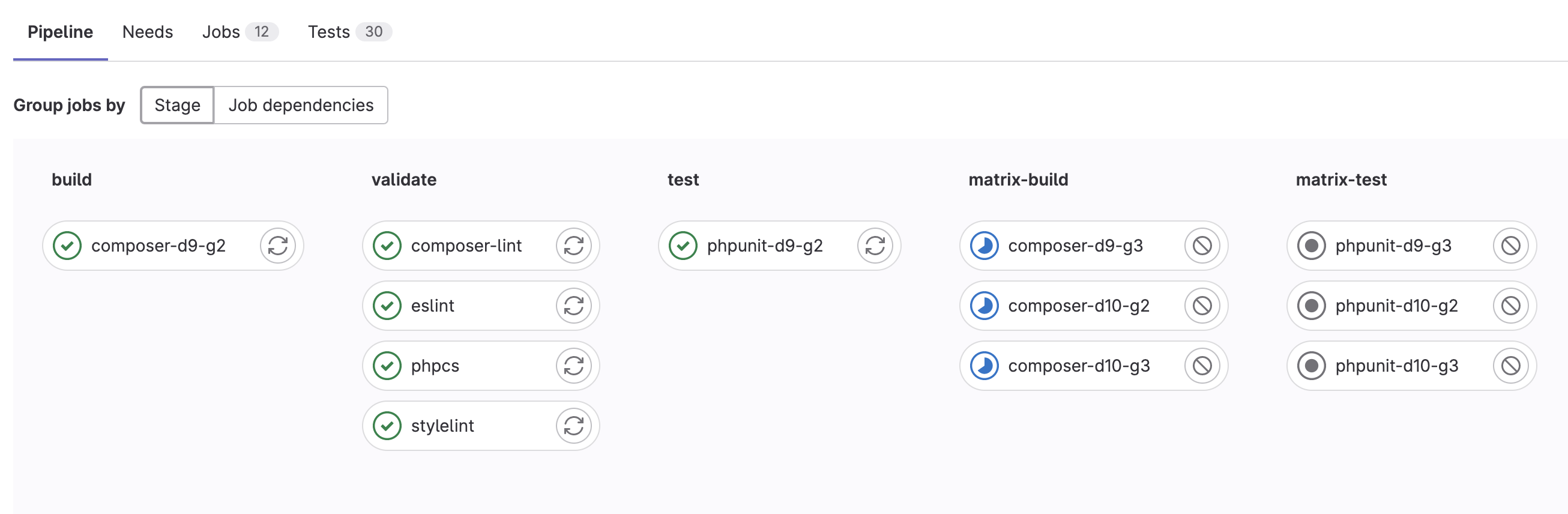 Configure GitLab CI matrix testing [#3367547] | Drupal.org