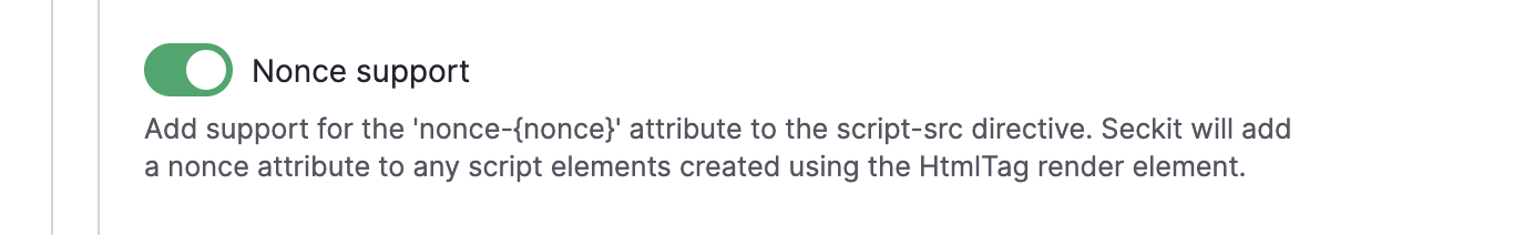 Implement a "semi automatic" Nonce settings [#3245008] | Drupal.org