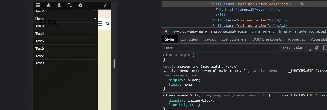 Submenus are not collapsible and also not visible. [#3367652] | Drupal.org