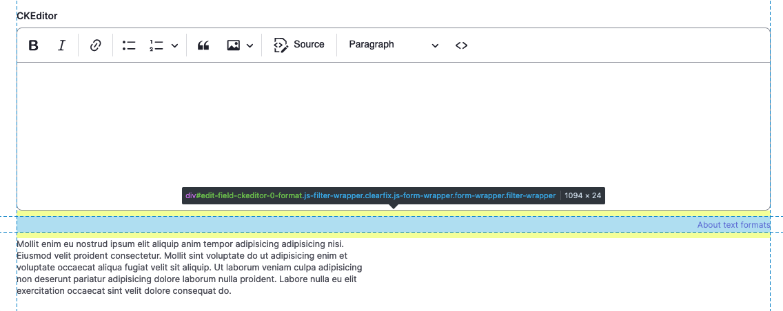 Misleading spacing after CKEditor fields [#3374635] | Drupal.org