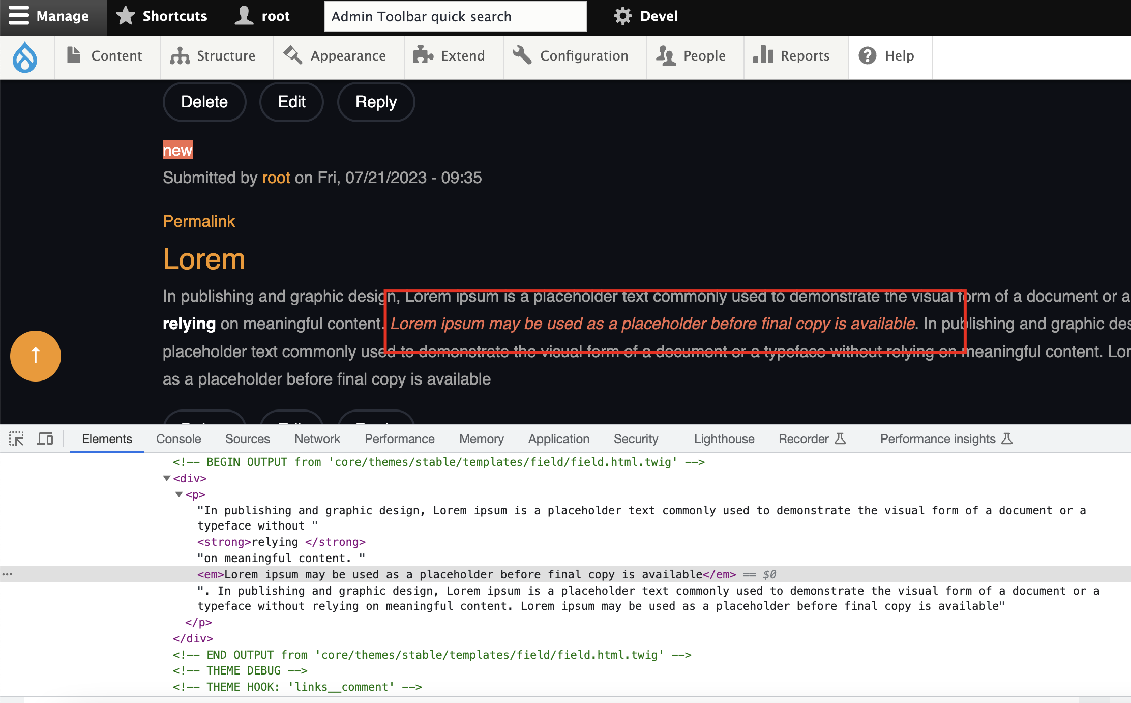 Italic property is not working. [#3376058] | Drupal.org