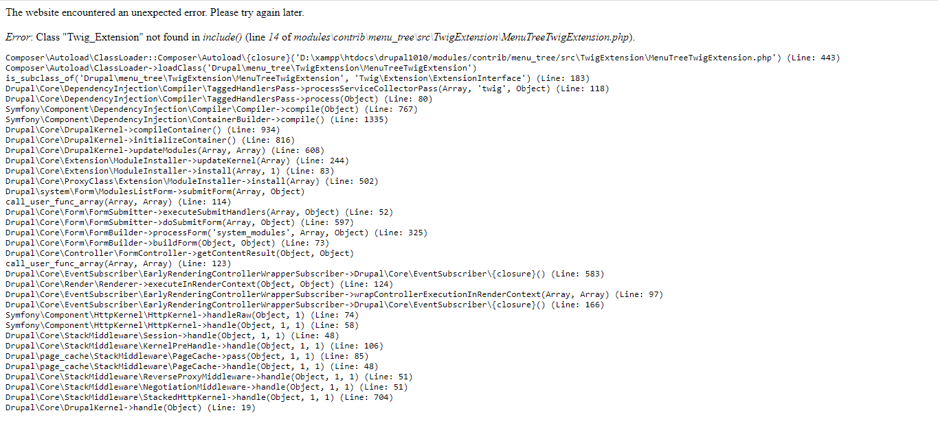 Class "Twig_Extension" not found [#3375046] | Drupal.org