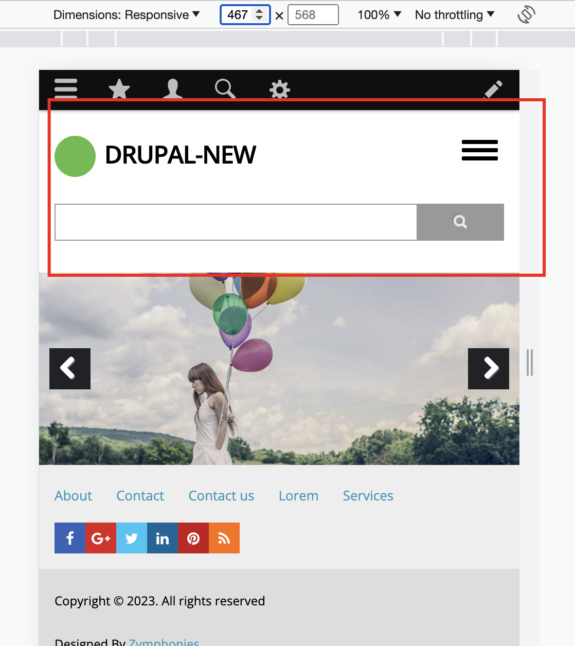 Header is overlapping with the slider on mobile screen. [#3377751] | Drupal.org