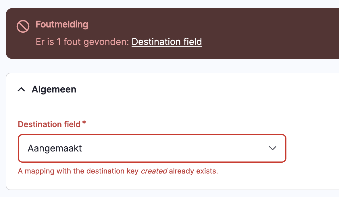 Disable already mapped fields on mapping add form [#3377671] | Drupal.org