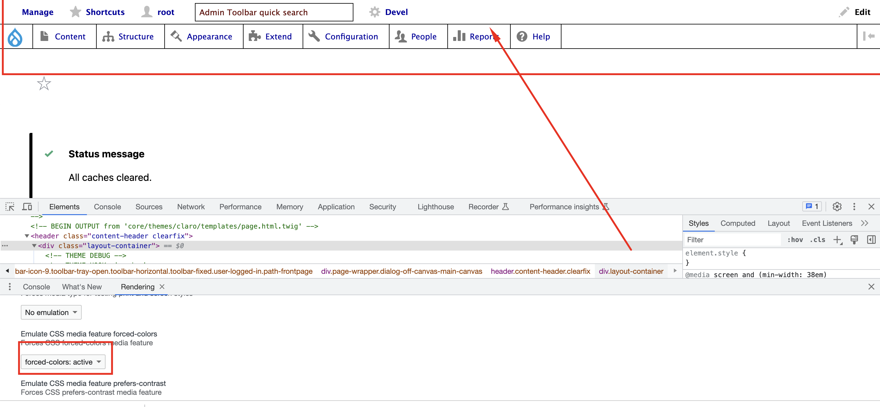 In forced color active: Toolbar navbar should be separate from each other [#3378190] | Drupal.org