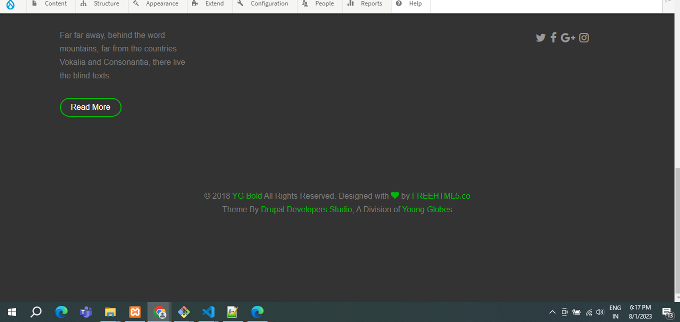 Remove extra space from footer copyright section. [#3371561] | Drupal.org