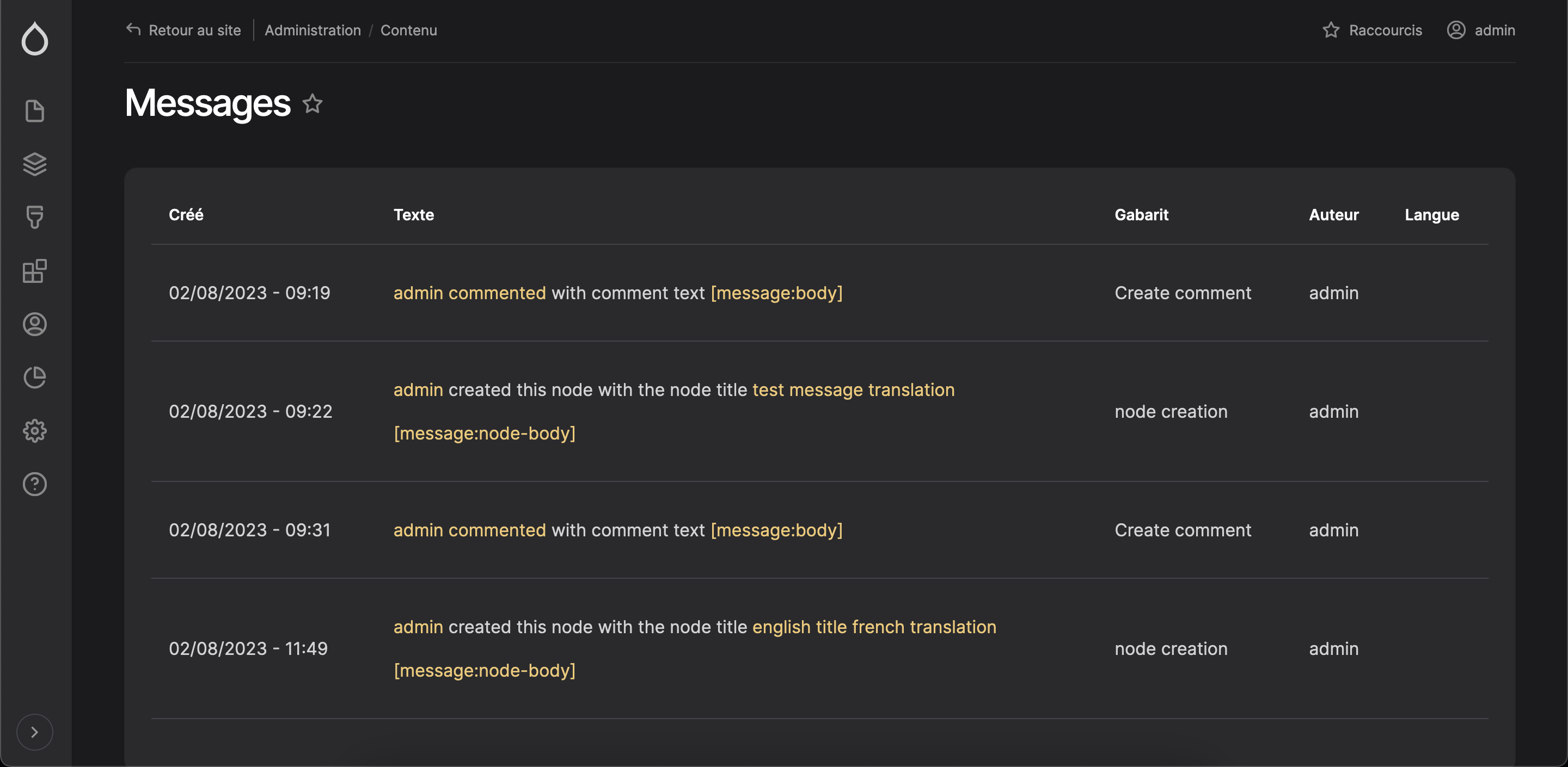 Message is showing in the default language instead of current [#3371516] | Drupal.org